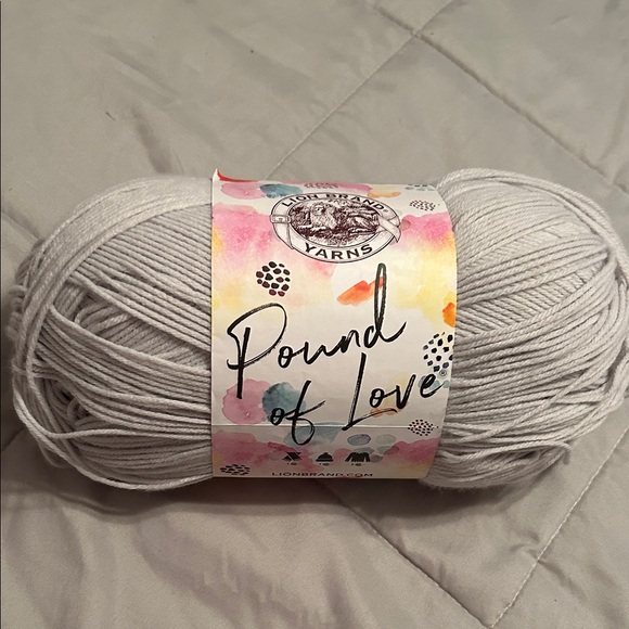Lion Brand Yarn | Other | Lion Brand Pound Of Love Yarn Elephant Grey ...